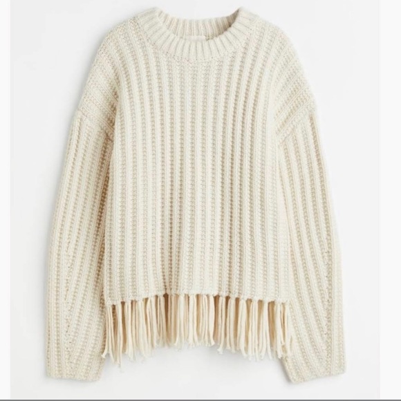 H&M | Sweaters | Hm Frayed Sweater | Poshmark